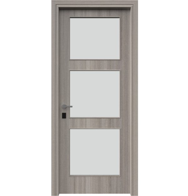 Εσωτερική Πόρτα Laminate Economy Modern 6T με Τζάμι - DreamDoors.gr